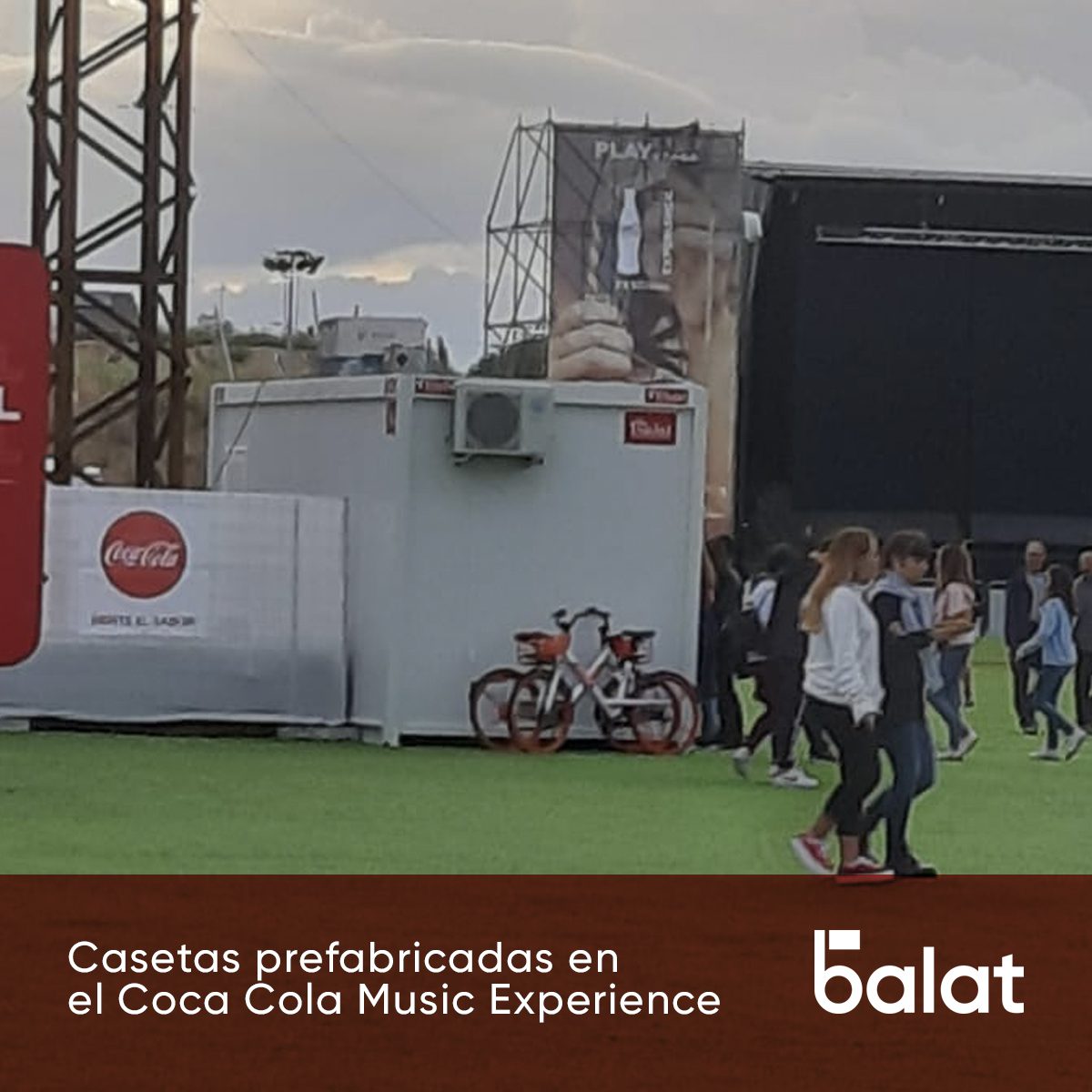 Casetas prefabricadas en el Coca Cola Music Experience - Balat